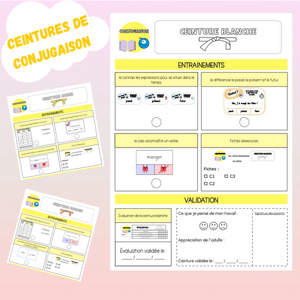 Ceintures de compétences CE1 - Conjugaison - La classe de Clara - CMP ...