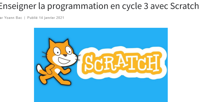 Enseigner la programmation en cycle 3 avec Scratch - CMP - Ressourcerie