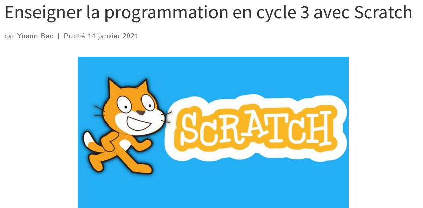 Enseigner la programmation en cycle 3 avec Scratch - CMP - Ressourcerie